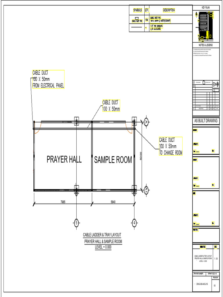 Cable Ladder & Tray Layout Plan | PDF