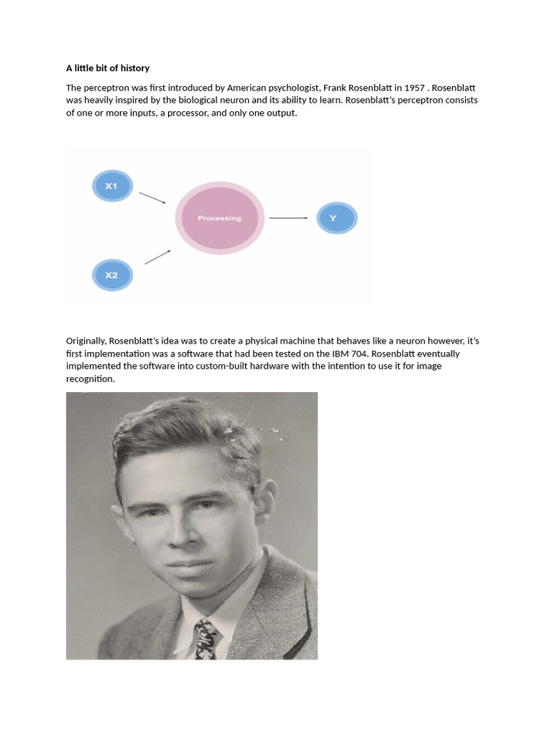 History Behind Perceptron | PDF | Algorithms | Applied Mathematics