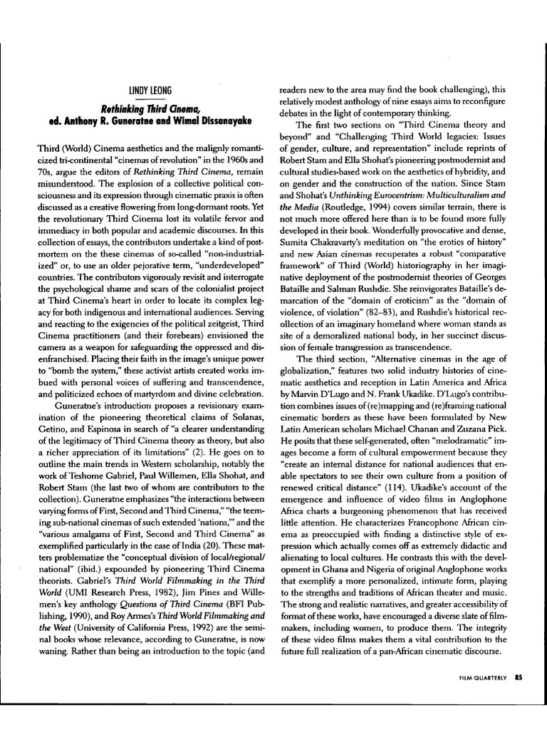 Rethinking Third Cinema | PDF