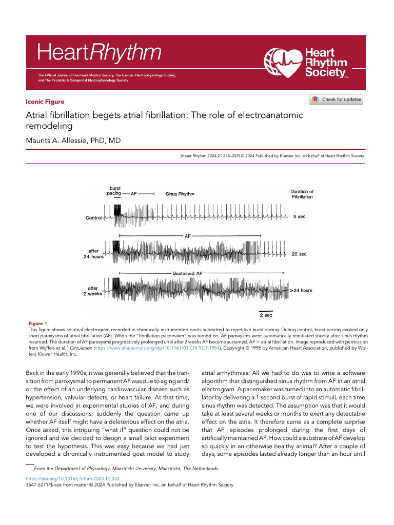 Atrial Fibrillation and Electroanatomic Remodeling | PDF | Atrium ...