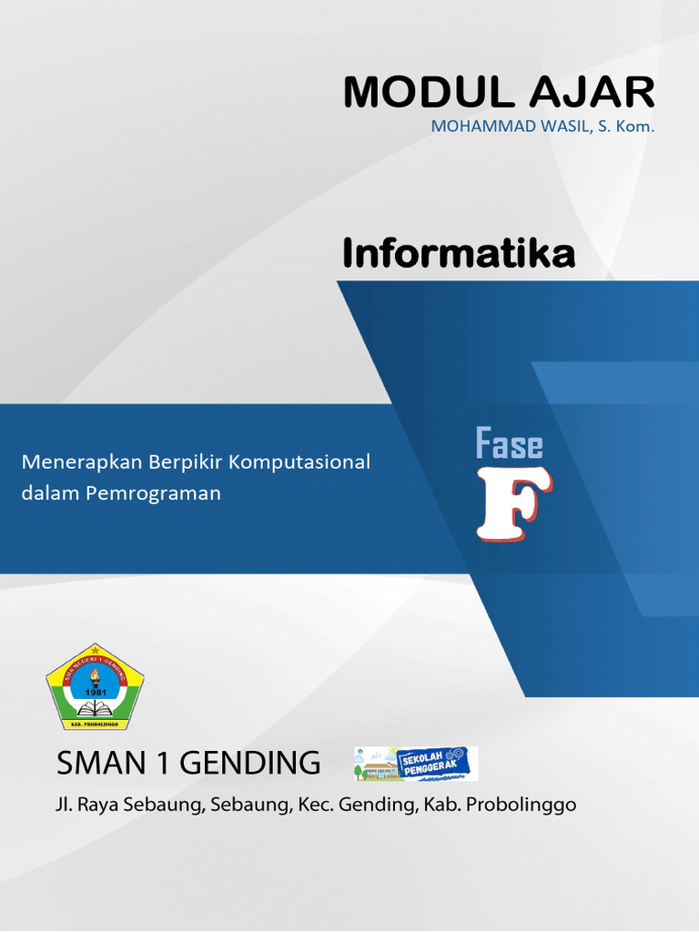 Modul - Menerapkan Berpikir Komputasional Dalam Pemrograman | PDF