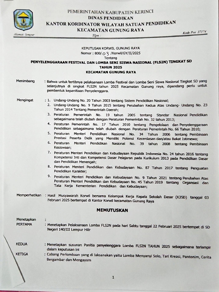 SK Panitia Fls2n | PDF