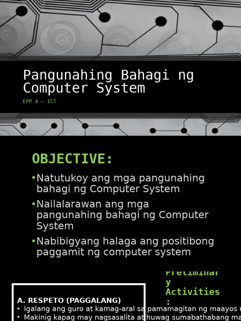 Pangunahing Bahagi NG Computer System | PDF