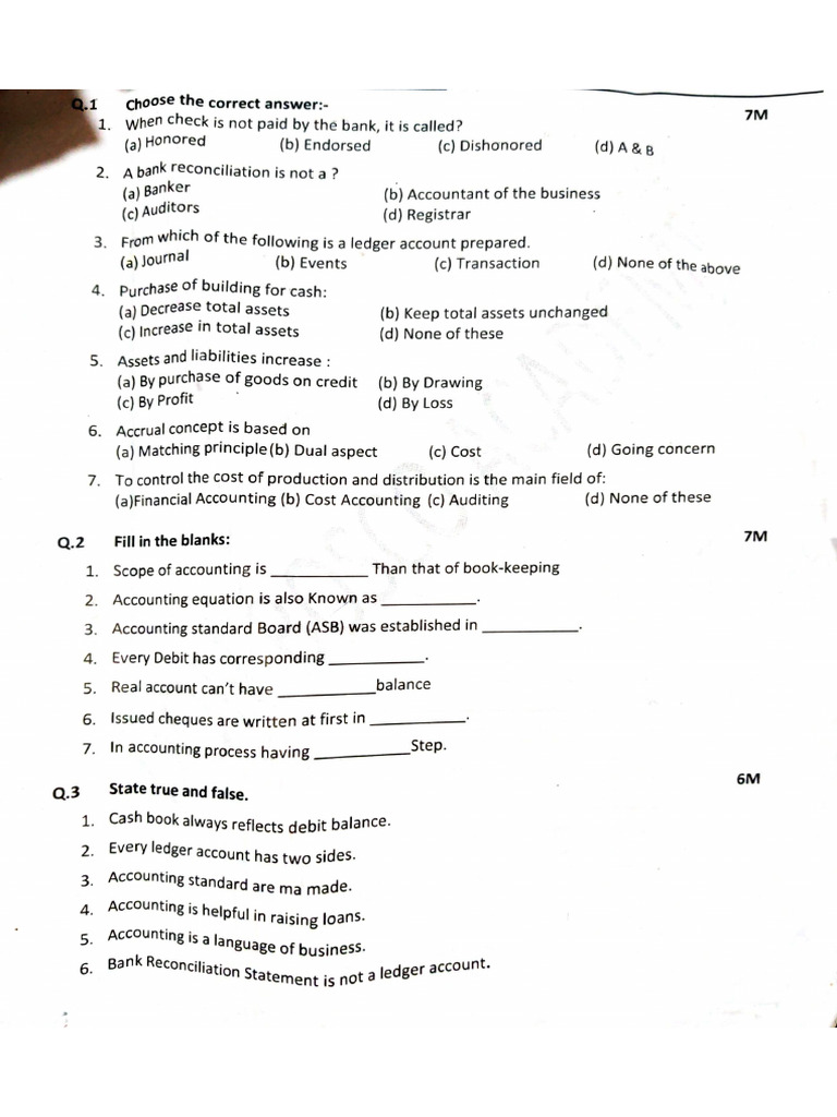 Last Year Paper | PDF