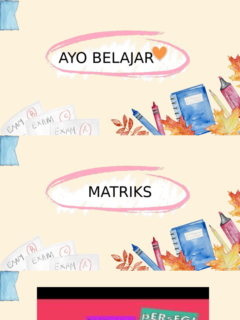 Operasi dan Konsep Matriks Dasar | PDF
