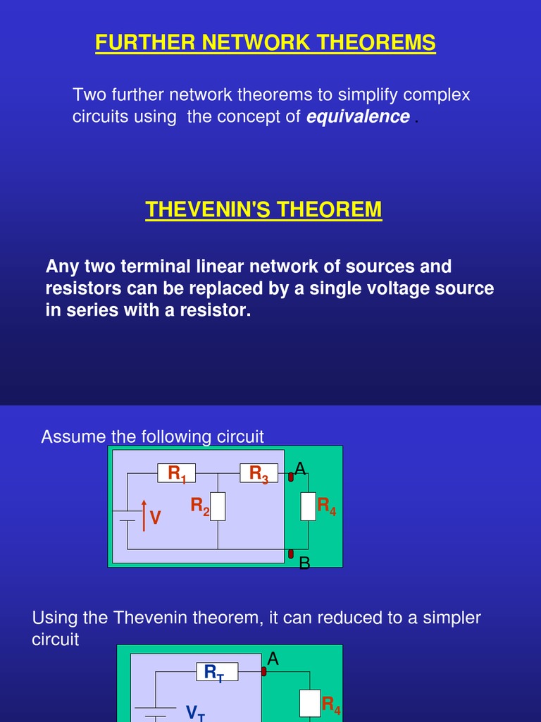 Thevenin's and Norton's Theorems | PDF | Electrical Network | Series And Parallel Circuits