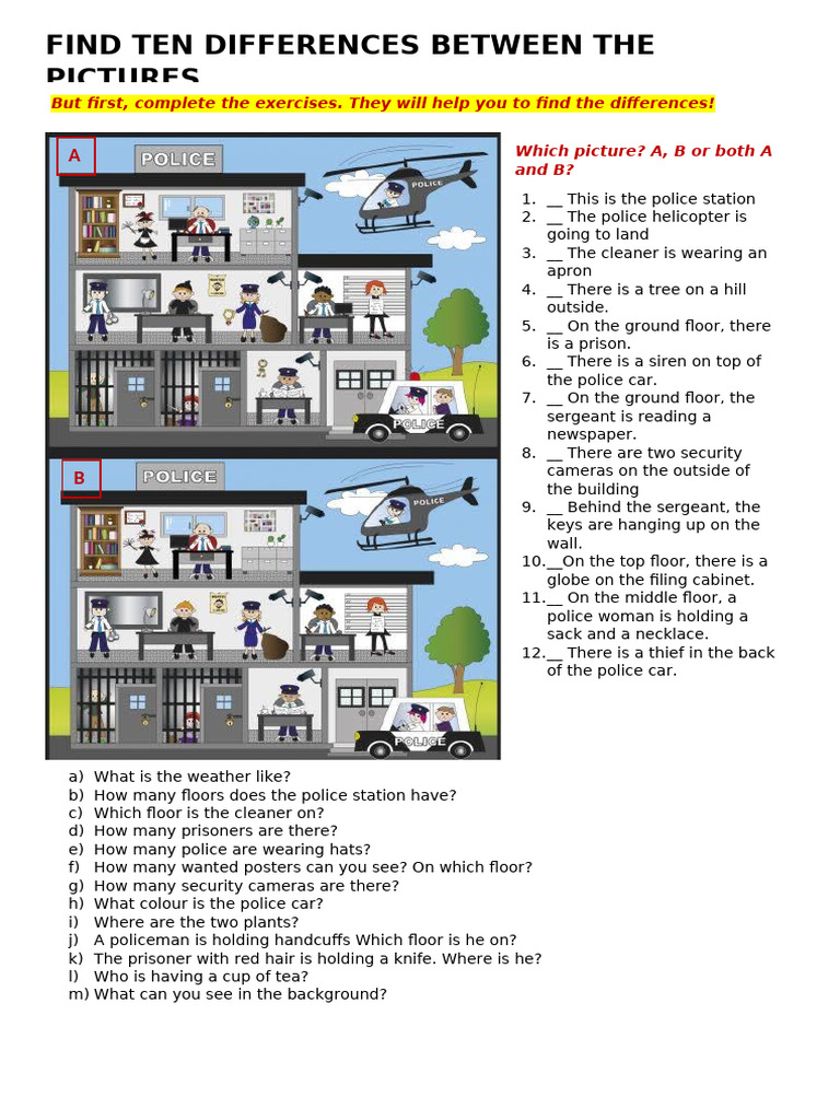 Find Differences in Police Station Images | PDF | Chess Openings ...