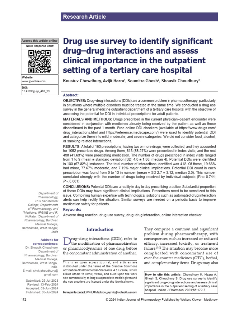 Drug Use Survey To Identify Significant Drug Drug.4 | PDF ...