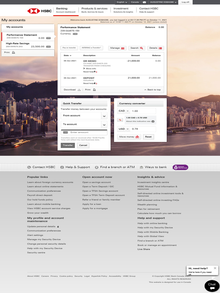 My Accounts My Banking HSBC | PDF | Banks | Transaction Account