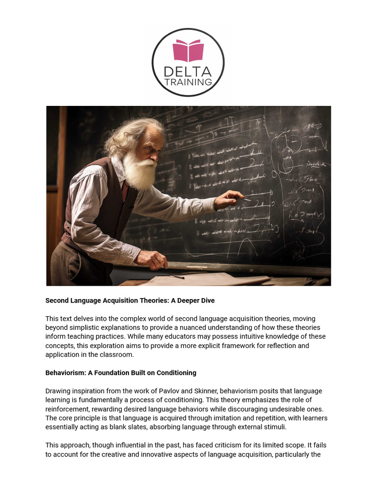 Second Language Acquisition Theories Explained | PDF | Constructivism ...