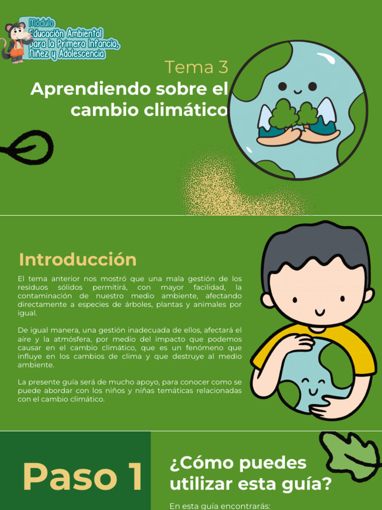 TEMA 3 Aprendiendo Sobre El Cambio Climatico | PDF | La contaminación ...