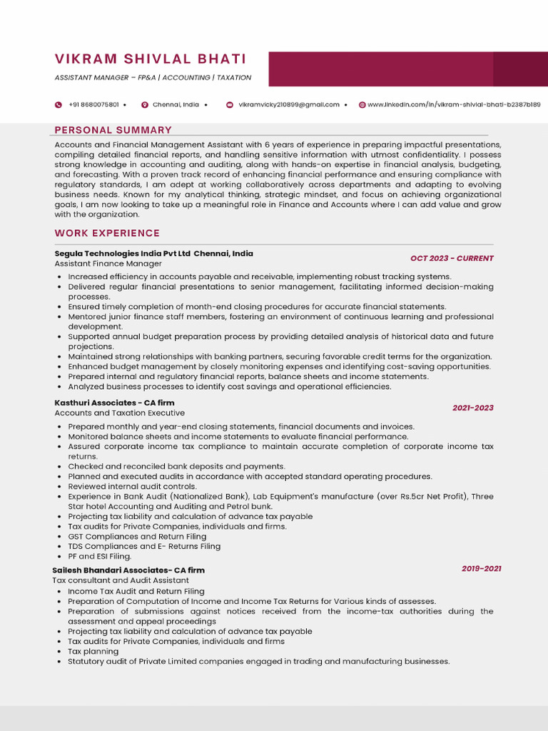 VIKRAM 2025 Resume | PDF