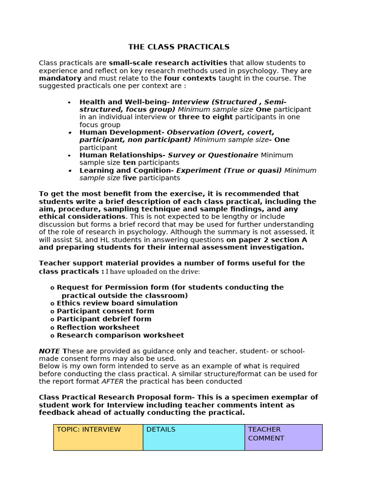 Class Practical Research Report Format Toddle Resource | PDF ...