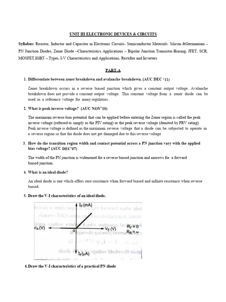 Be3251 Beee Qb Unit Iii Pdf Bipolar Junction Transistor P N