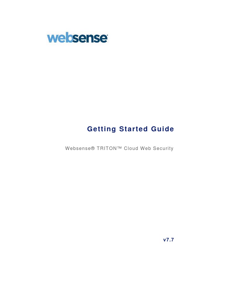 Getting Started Guide: Websense® TRITON™ Cloud Web Security | PDF | Proxy Server | Group Policy
