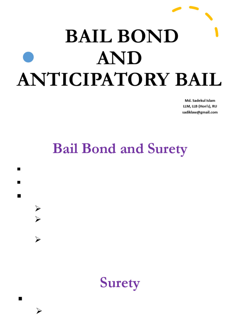 Understanding Bail Bonds and Anticipatory Bail | PDF | Bail | Arrest