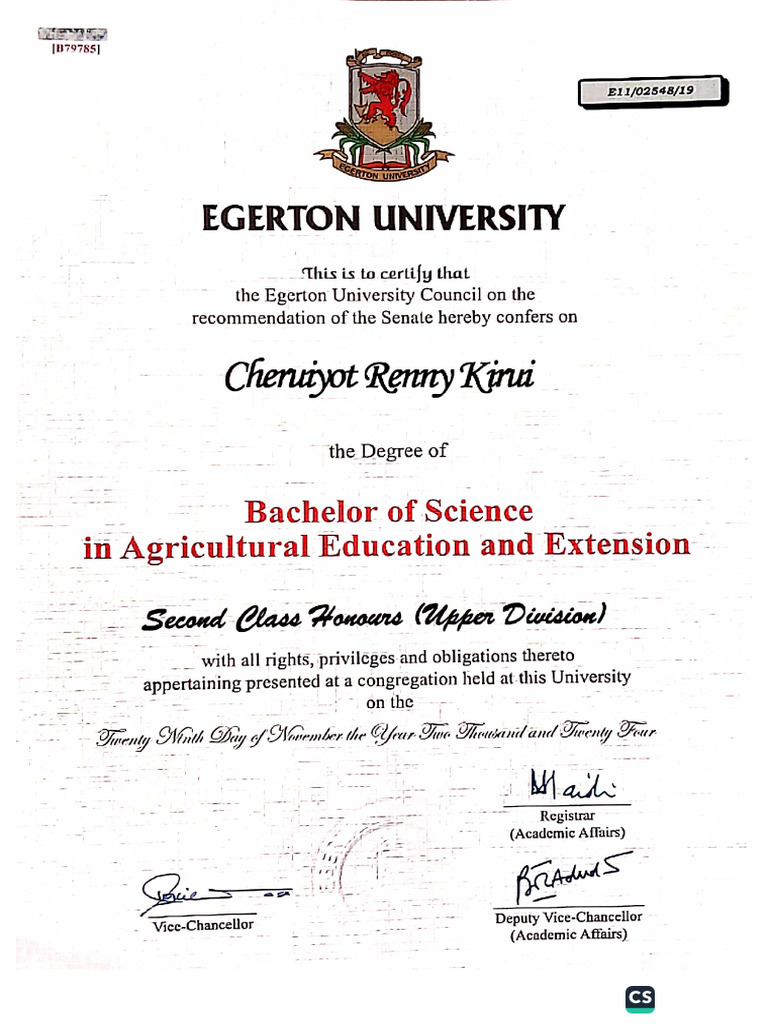 Egerton University | PDF
