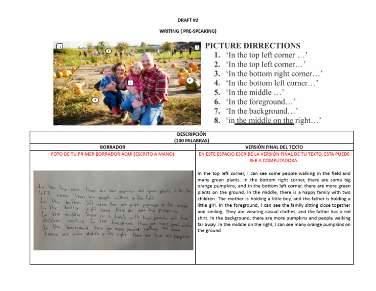 Draft 2 Writing Prepositions and Directions | PDF