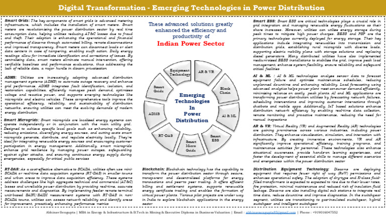 Emerging Tech in Power Distribution | PDF | Distributed Generation ...
