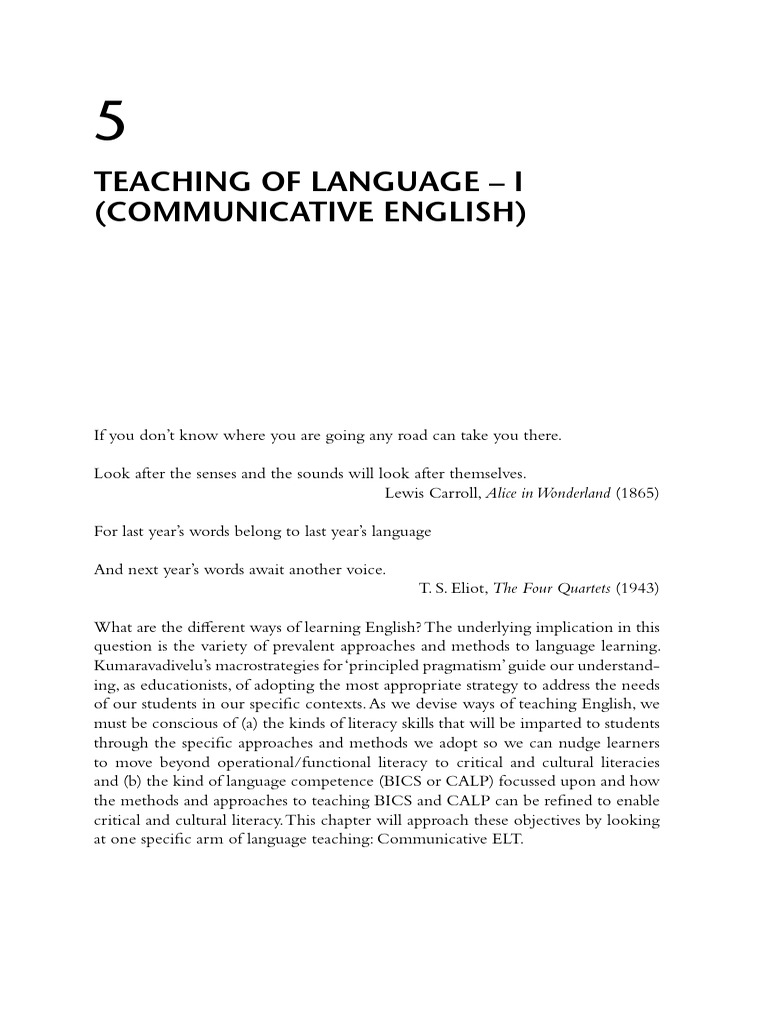 Communicative Approaches to English Teaching | PDF | Learning ...