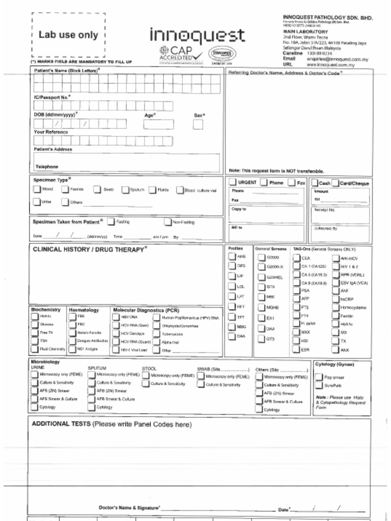 Innoquest Req Form | PDF