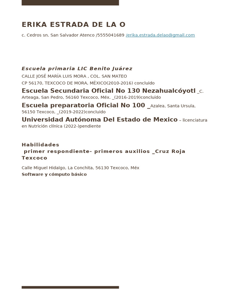 Erika Estrada de La O | PDF