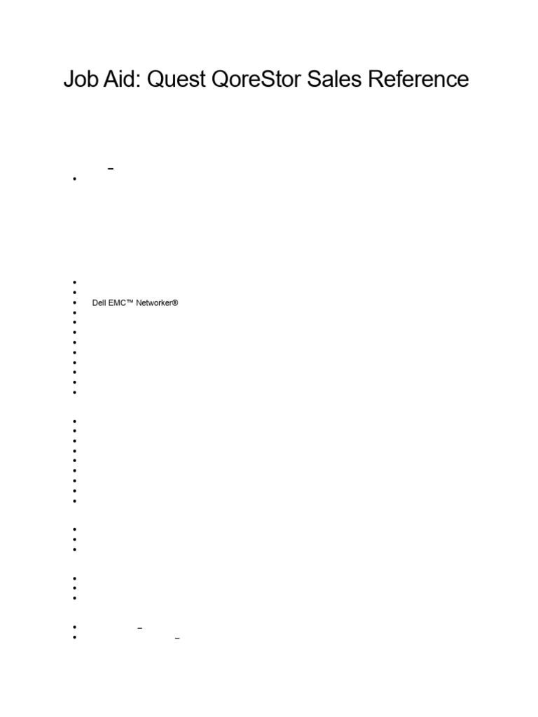 QoreStor Sales Reference Guide | PDF | Backup | Cloud Computing
