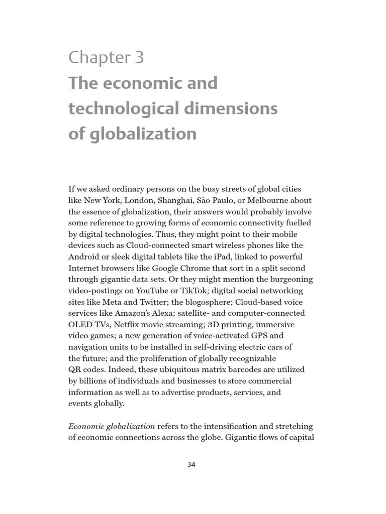 Chapter 3 - The Economic and Technological Dimensions of Globalization ...