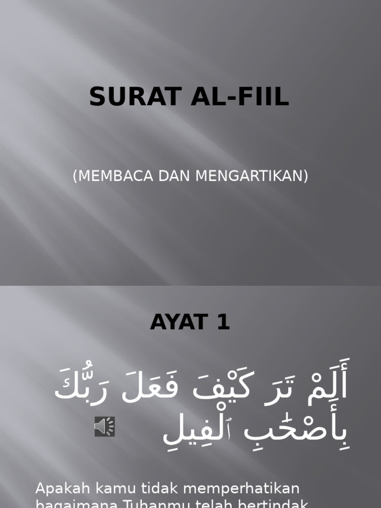 Power Point Surat Al-Fiil | PDF