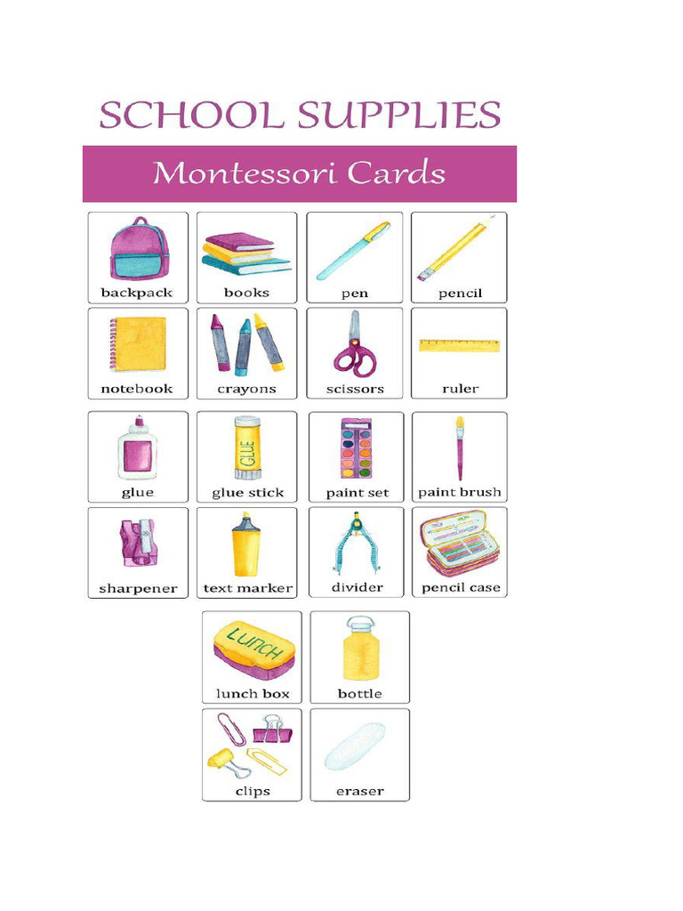 School Supplies - 2 Grade | PDF