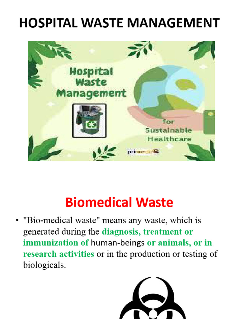 Hospital Waste Managemant | PDF | Waste | Incineration