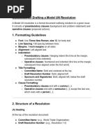 MUN Draft Resolution Guidelines | PDF