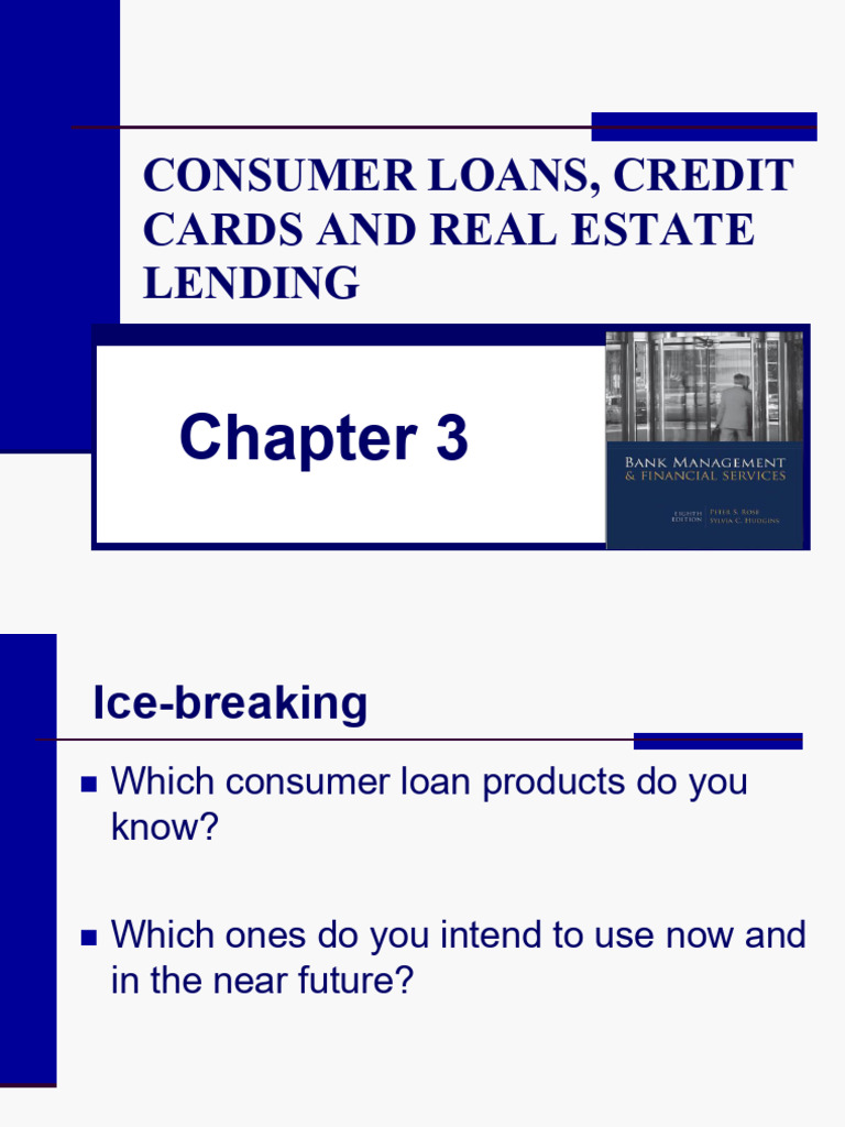 Consumer Loans and Credit Card Insights | PDF | Loans | Credit Card