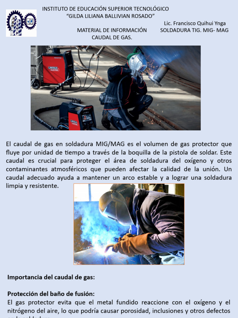 Caudal de Gas. | PDF | Soldadura | Construcción