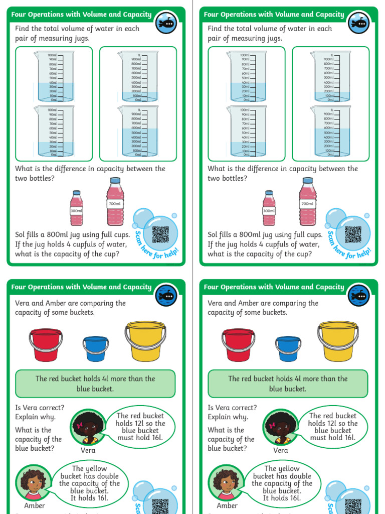 Volume and Capacity Problem Solving | PDF | Volume