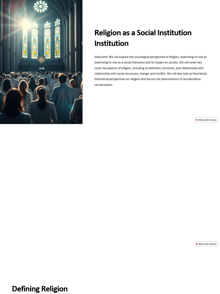 Religion's Role in Society Explained | PDF | Gender Studies | Feminism