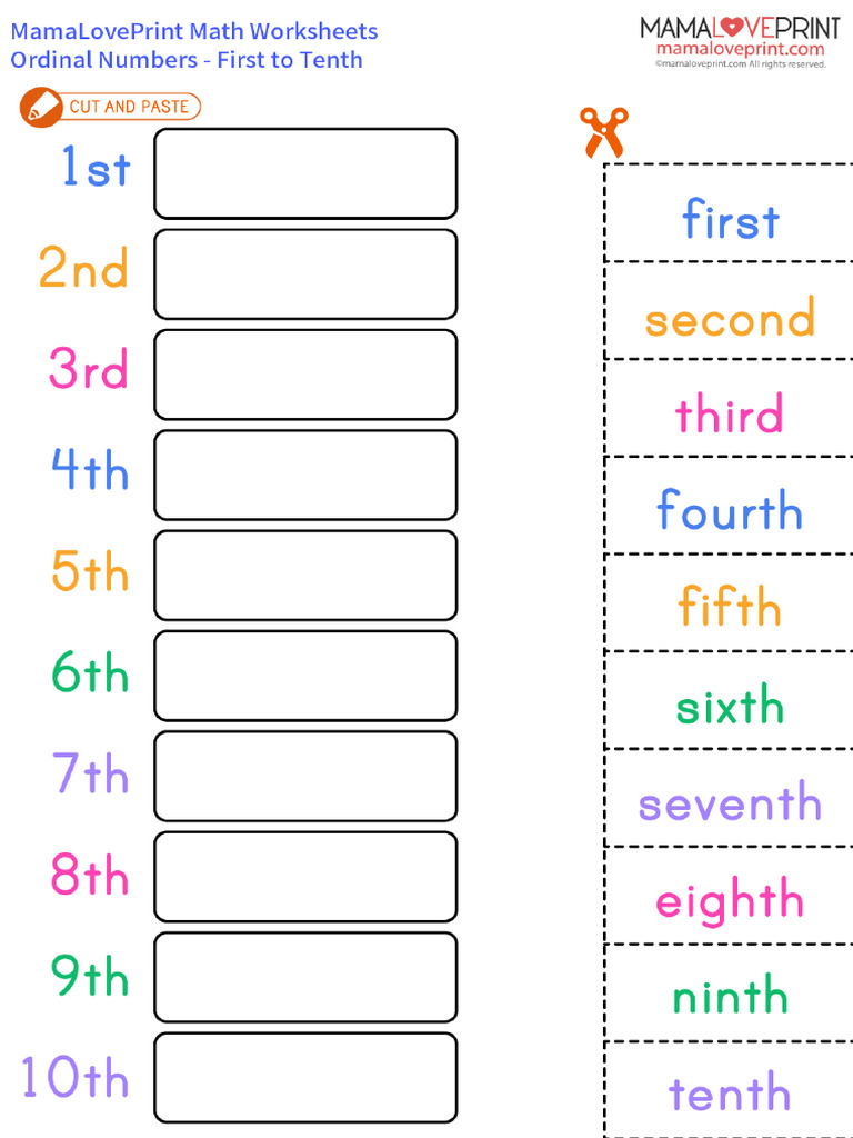 Mamaloveprint Ordinal Numbers Book3 | PDF