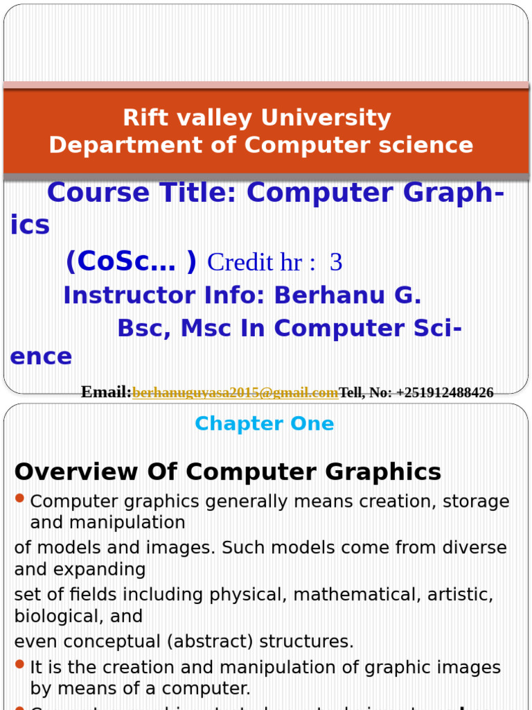 Computer Graphics PPT Newly Updated | PDF | Rendering (Computer Graphics) | 3 D Computer Graphics