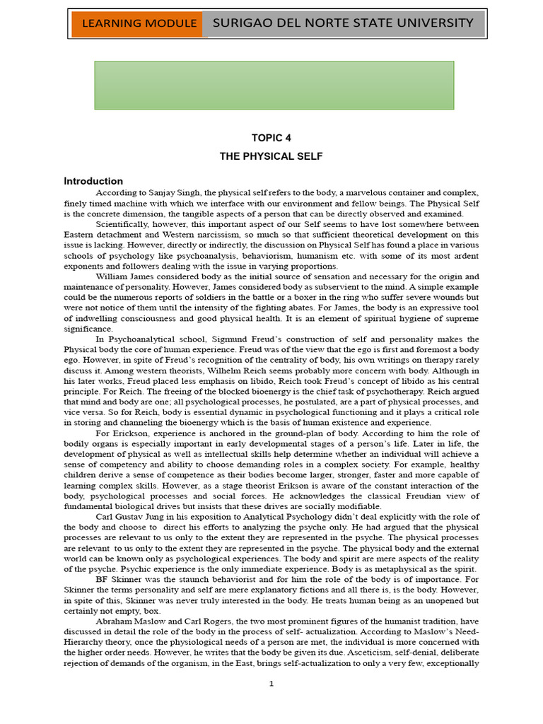 Uself-Module 4 New Ay2022 2023 PDF | PDF | Dieting | Body Image