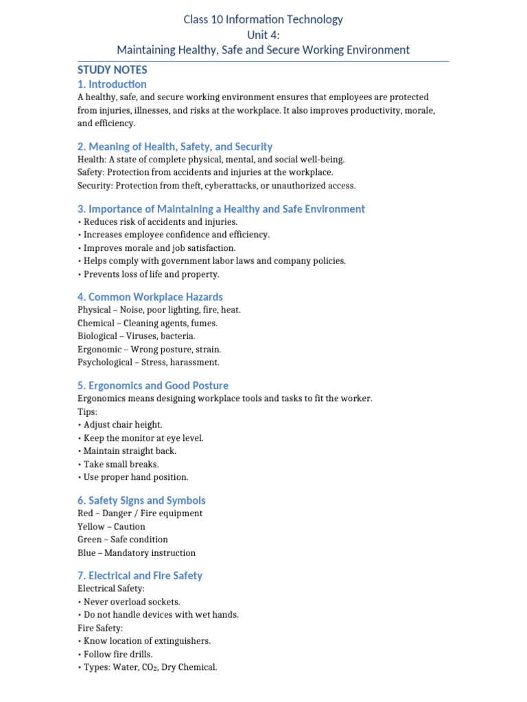Healthy & Safe Workplace Practices | PDF | Computer Security | Security