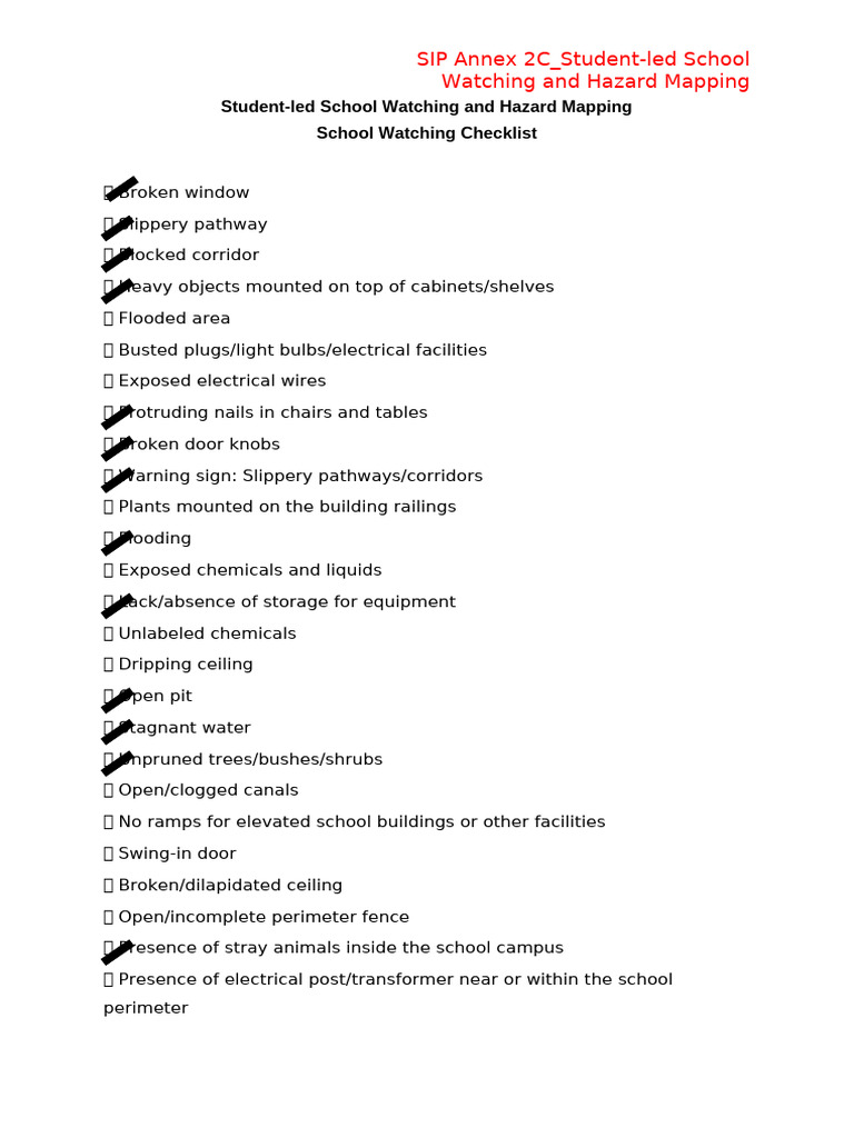 Student-Led School Watching and Hazard Mapping | PDF