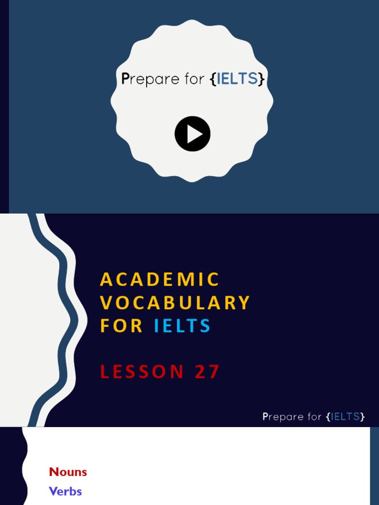 IELTS Academic Words English Lesson 27 PDF | PDF