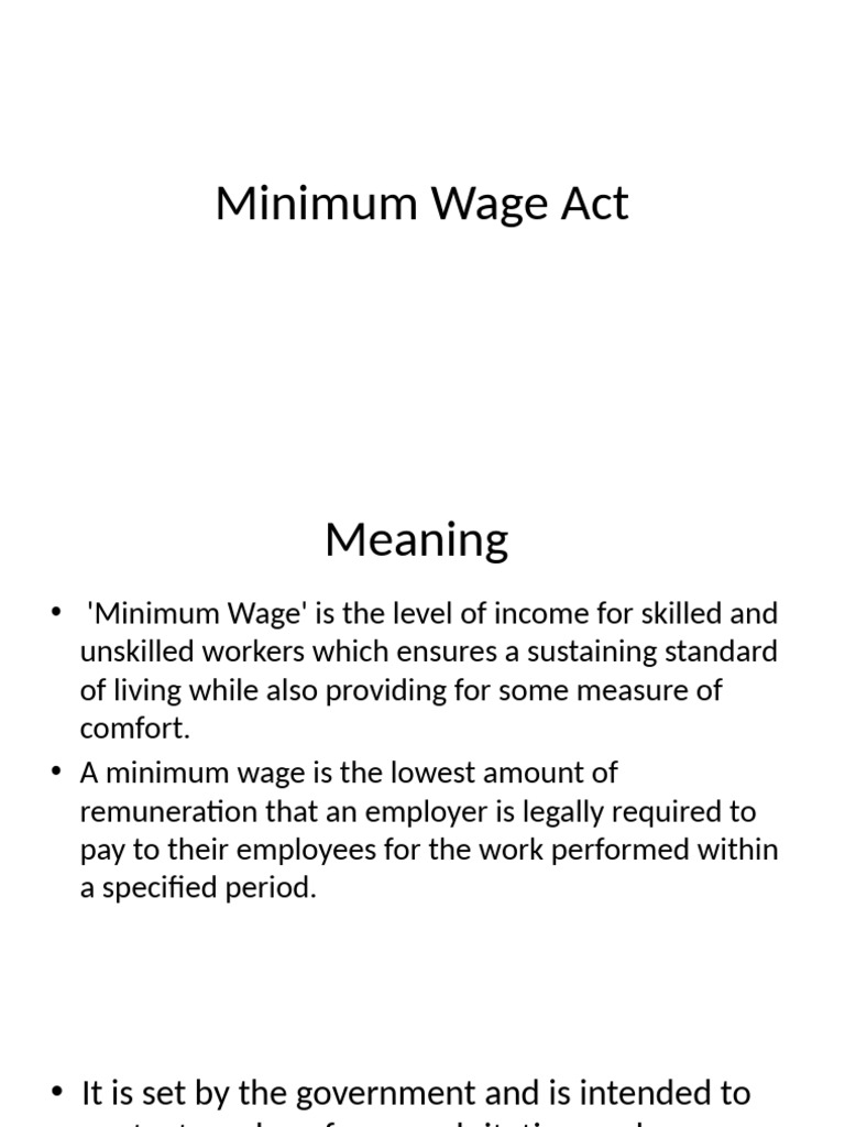 Minimum Wage Introduction | PDF | Cost Of Living | Minimum Wage