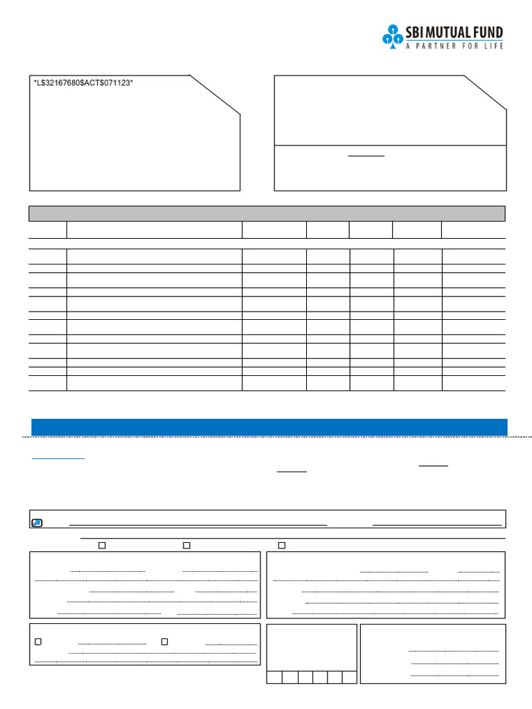 SBI Mutual Fund Account Statement | PDF | Mutual Funds | Cheque