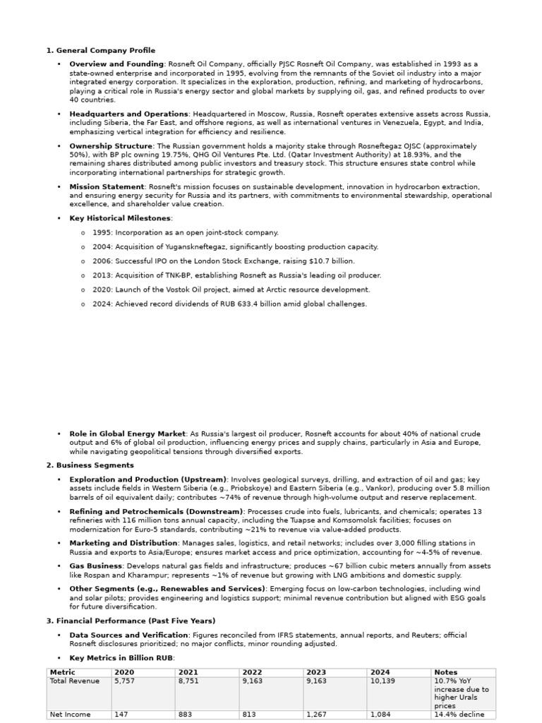 Rosneft Oil Company | PDF | Rosneft | Petroleum