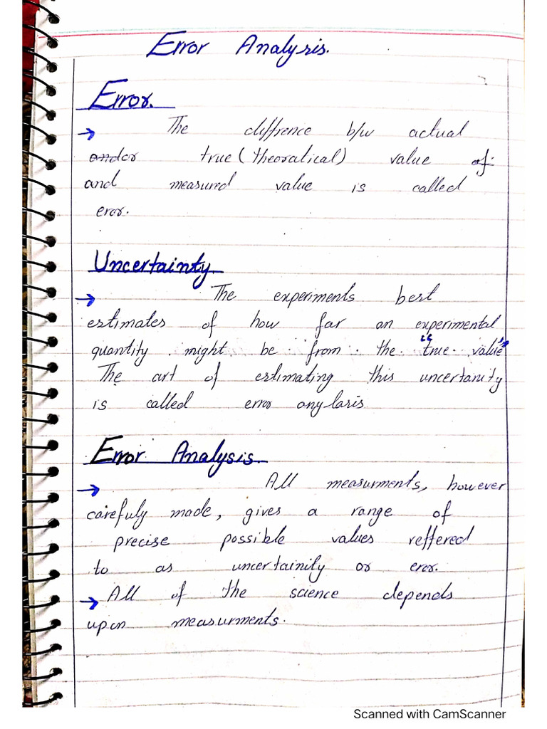 Error Analysis | PDF