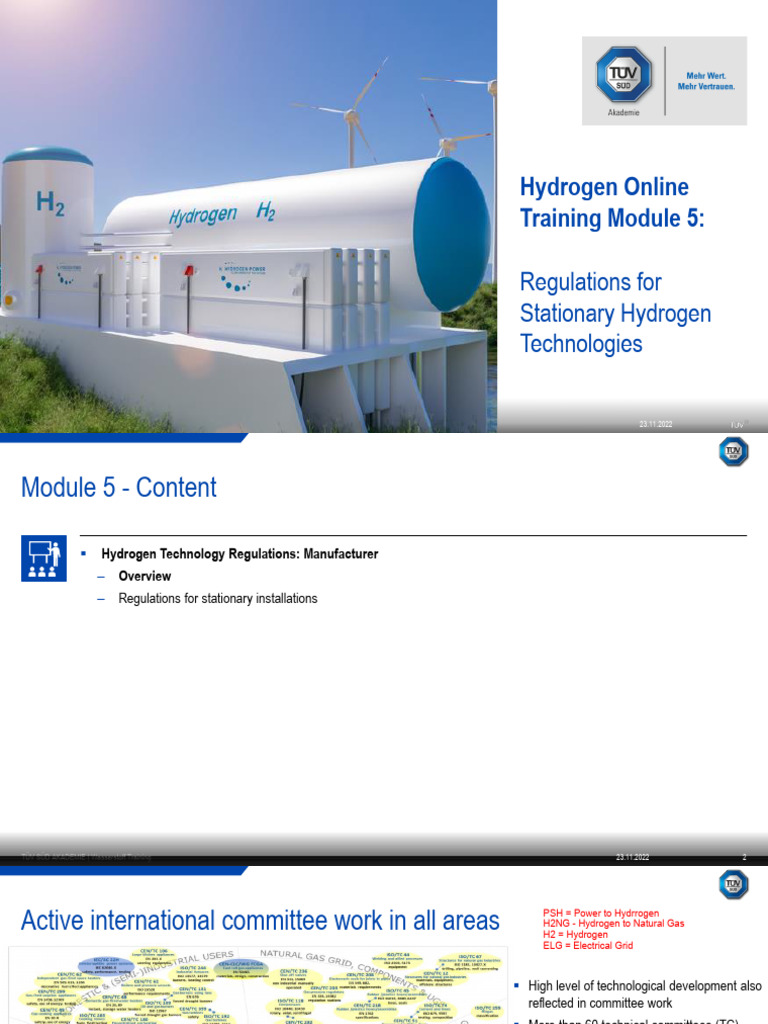 Hydrogen Technology Regulations Overview | PDF | Regulatory Compliance ...