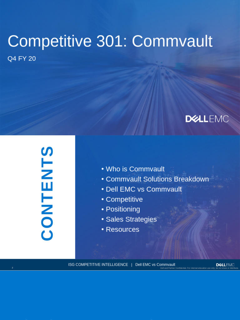 Dell EMC vs Commvault Insights | PDF | Backup | Dell