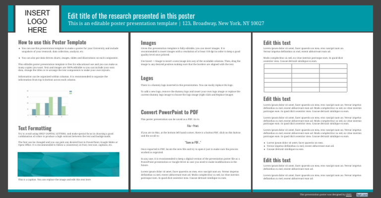 Editable Poster Presentation Template | PDF | Digital Technology | Software