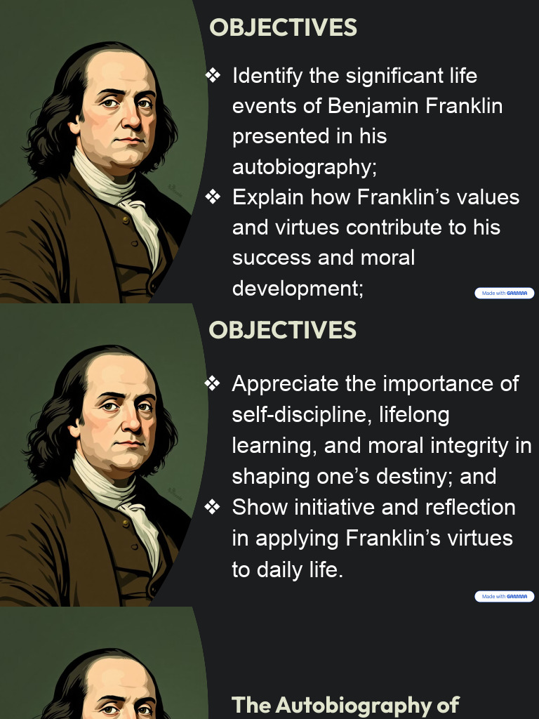 The Autobiography of Benjamin Franklin | PDF | Benjamin Franklin
